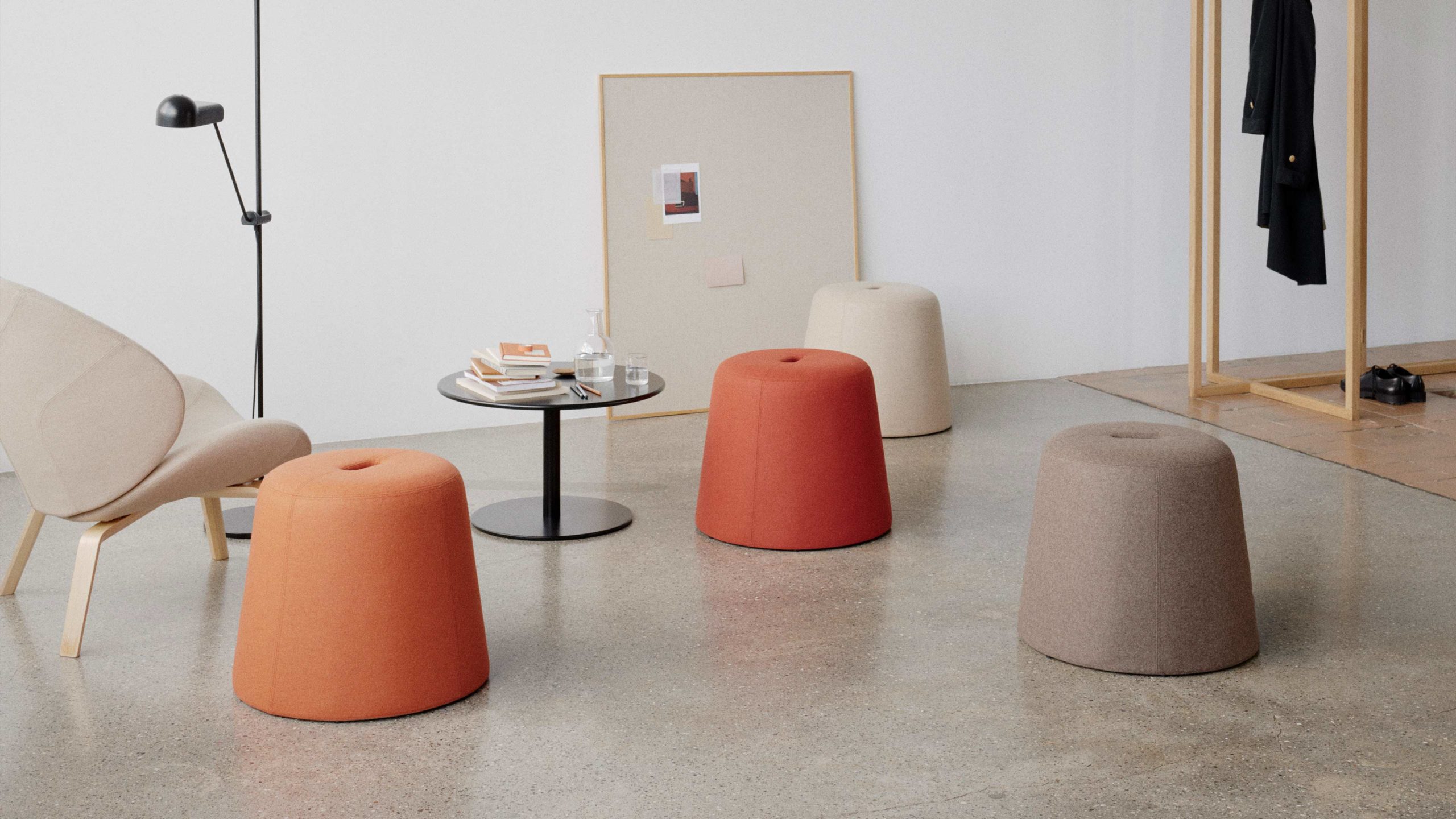 RON | Upholstered Stackable Stool - www.sartorydesign.com